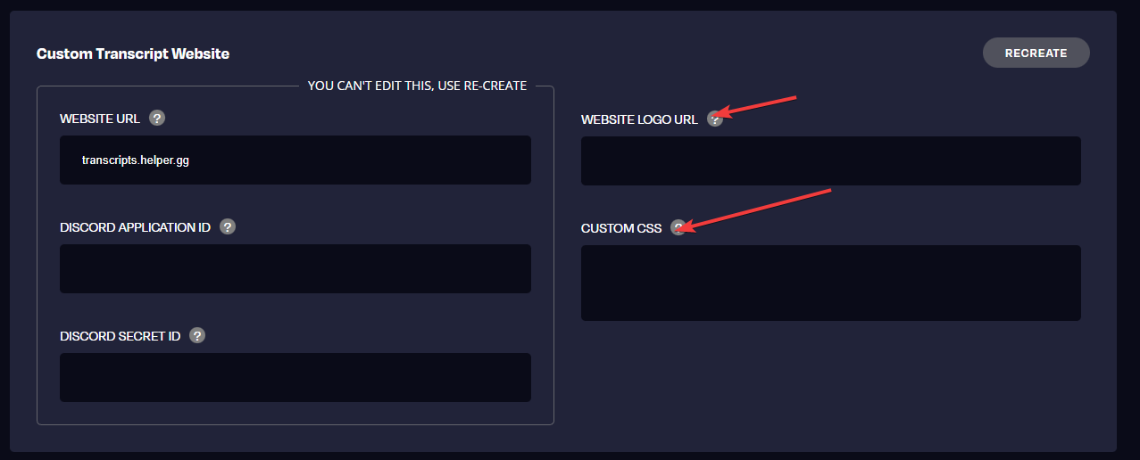 How to edit Logo and CSS on Custom Transcript Website