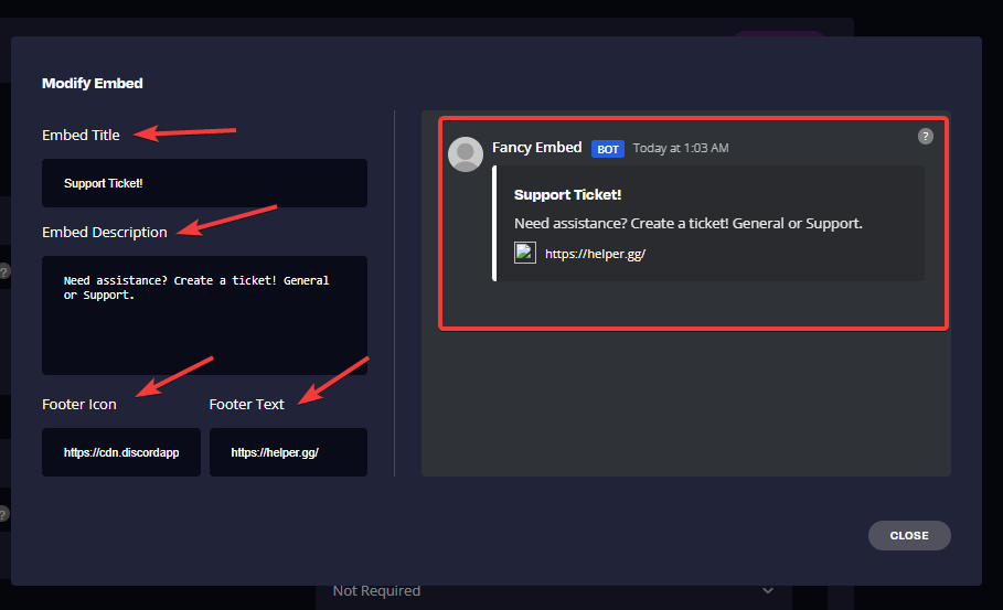 Setting up Ticket Embeds & Forms