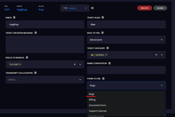 Setting up Ticket Embeds & Forms